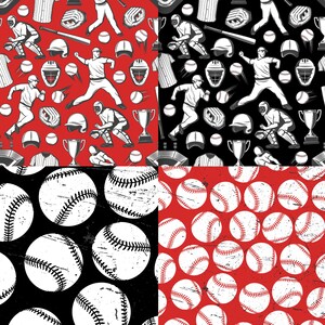 Baseball Digital Paper, Game Day Digital Paper, Baseball Player ...
