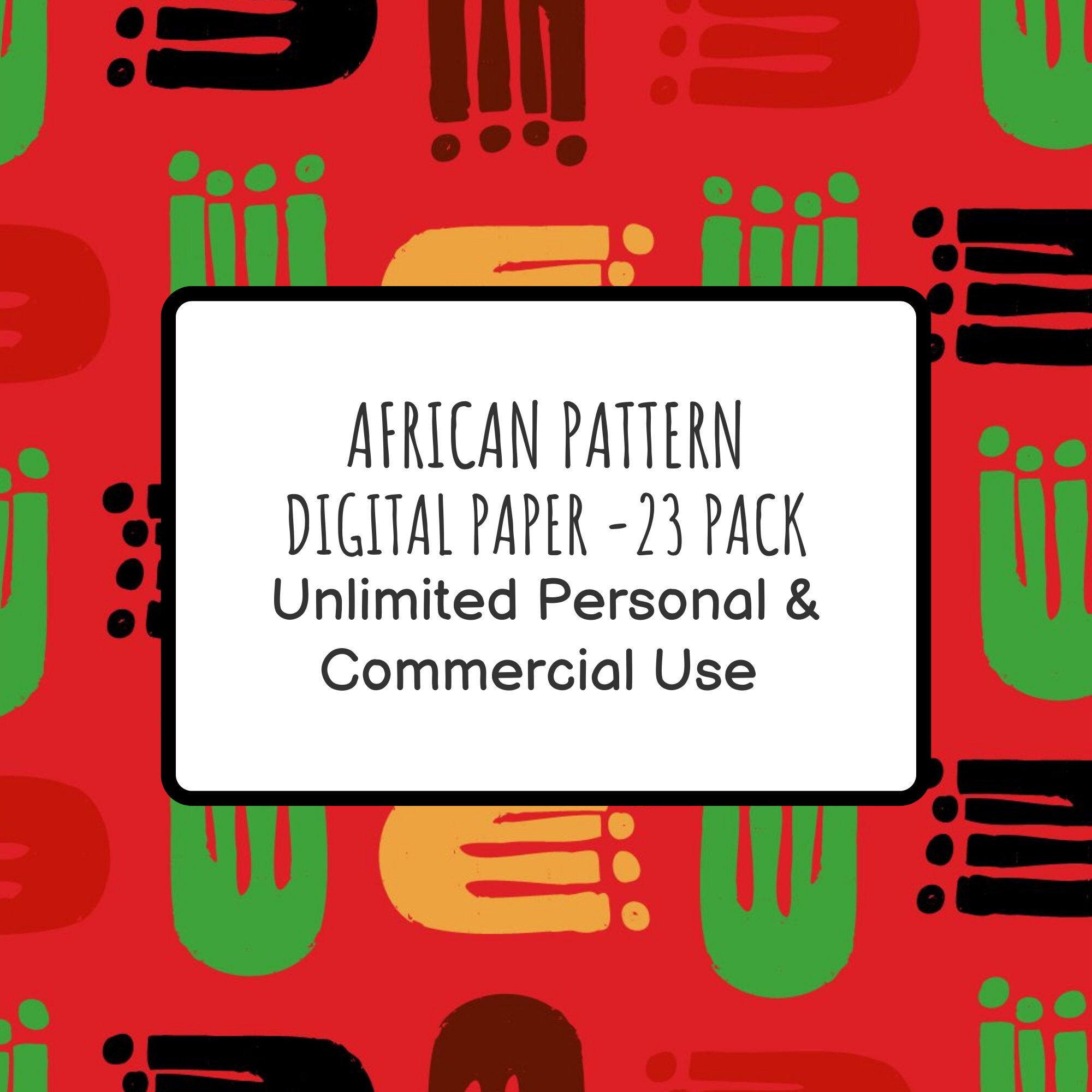 African Digital Paper, African Background Paper, African Scrapbook ...
