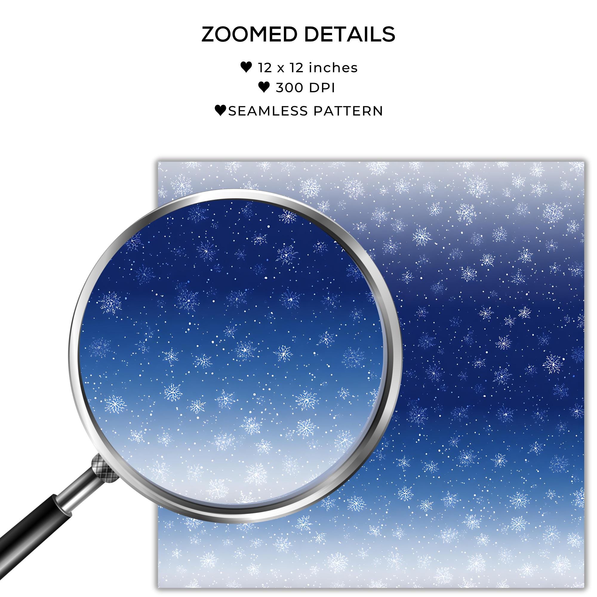 Winter Snowflake Seamless Paper Bundle of 20, Blue Winter Scrapbook ...