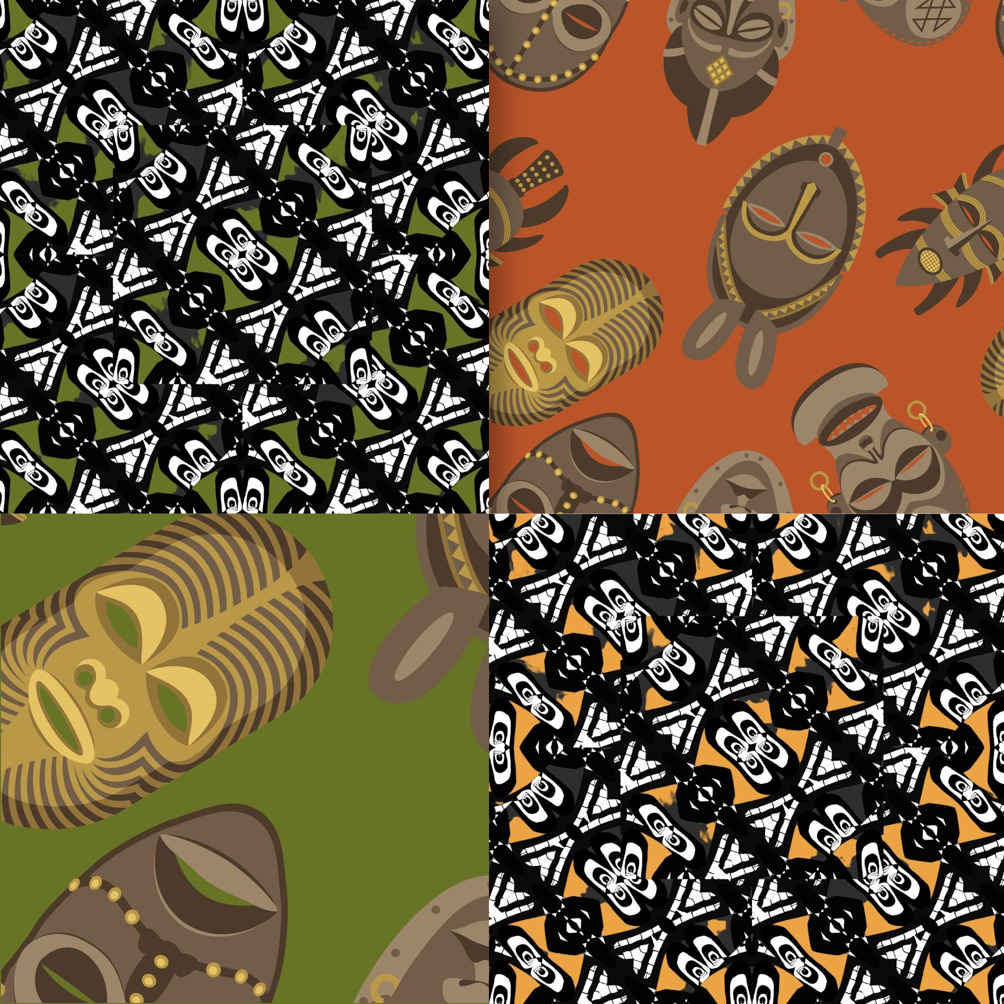 African Digital Paper African Background Paper African - Etsy