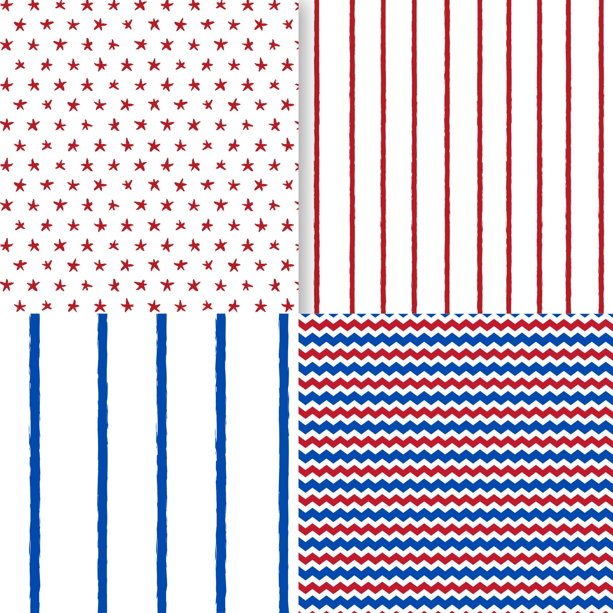 Patriotic Digital Paper USA Digital Paper America Scrapbook - Etsy