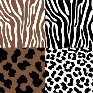 Animal Print Digital Paper Pack, Safari Digital Scrapbook Paper ...
