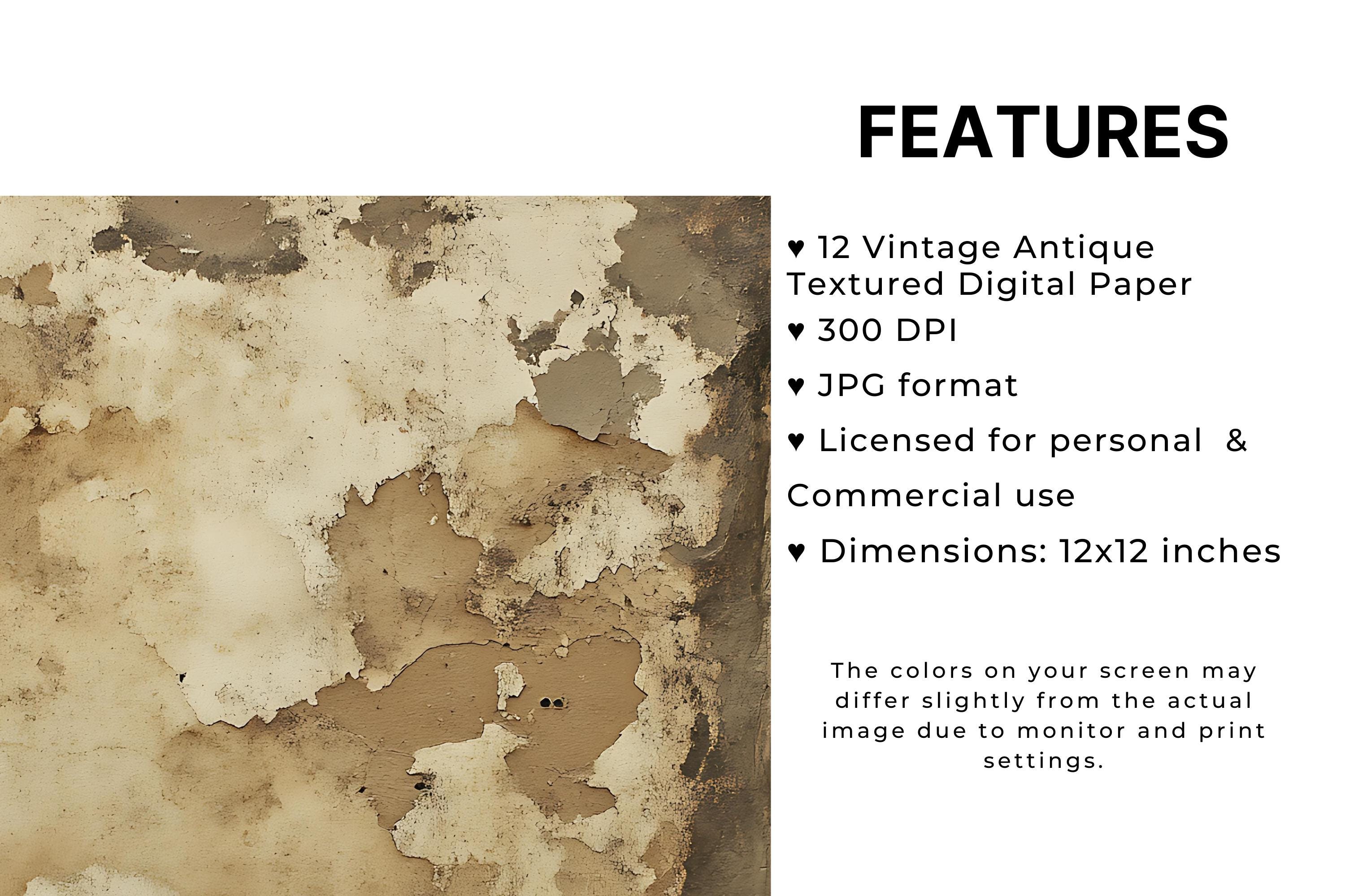Old Paper Texture Digital Paper, Antique Paper Background, Vintage ...
