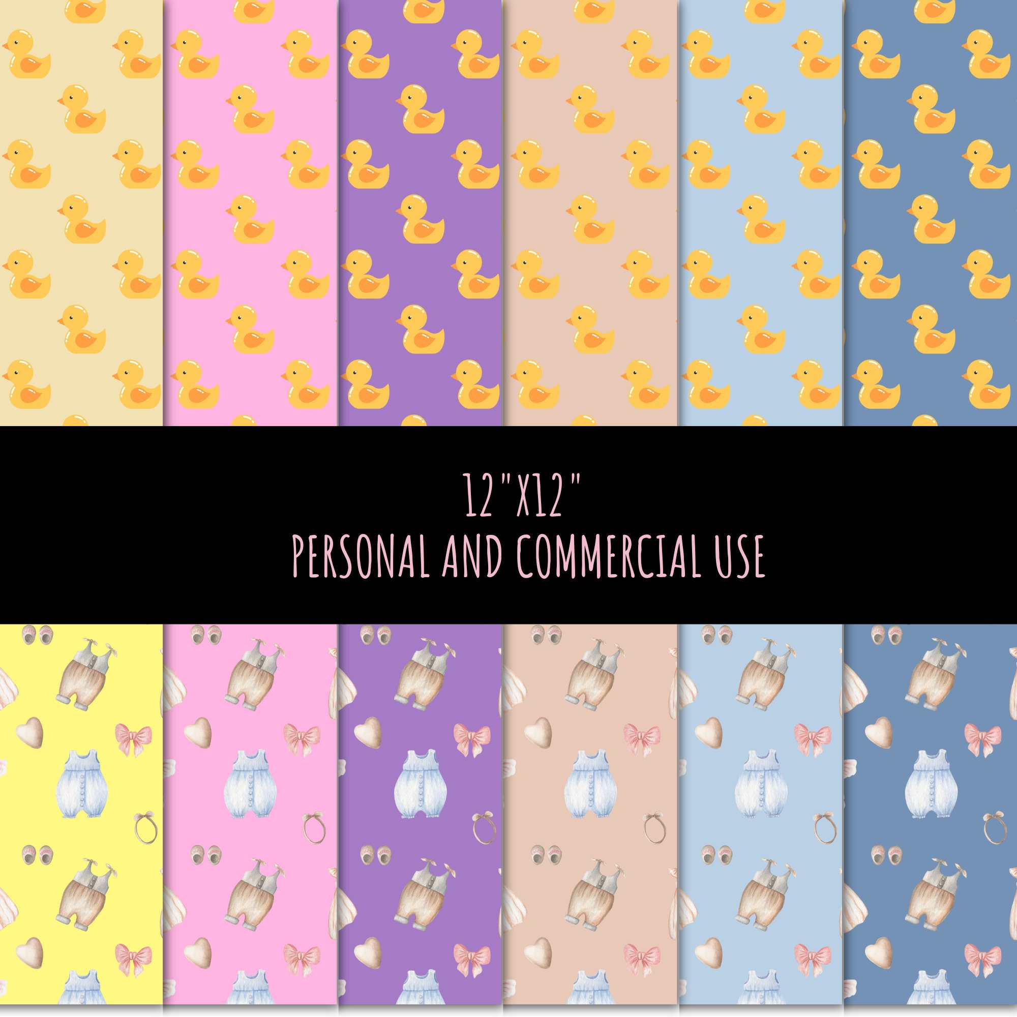 Digital Baby Paper Mega Bundle Nursery Digital Paper Patterns - Etsy