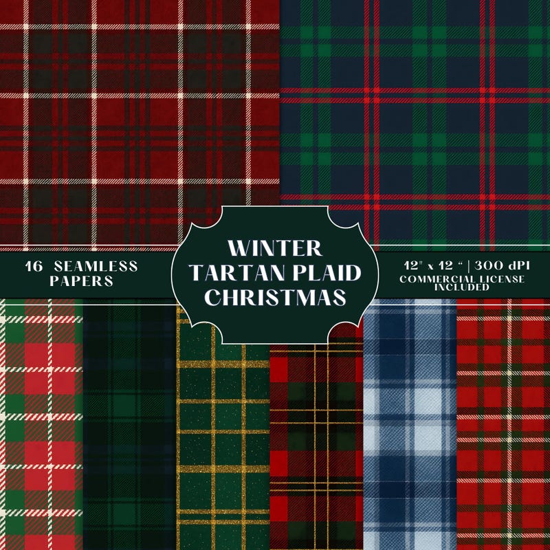 Plaid Wrapping Paper Red - Etsy