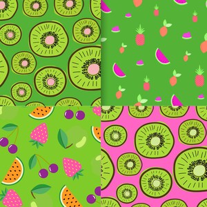Fruit Digital Paper Pack, Summer Fruit Digital Paper, Watercolor Paper ...