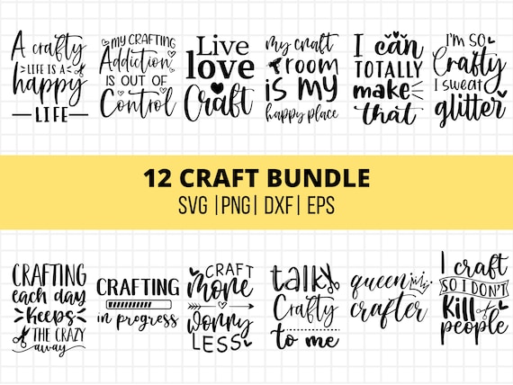 Crafting SVG Bundle Crafting SVG Crafting Quote Craft Room - Etsy