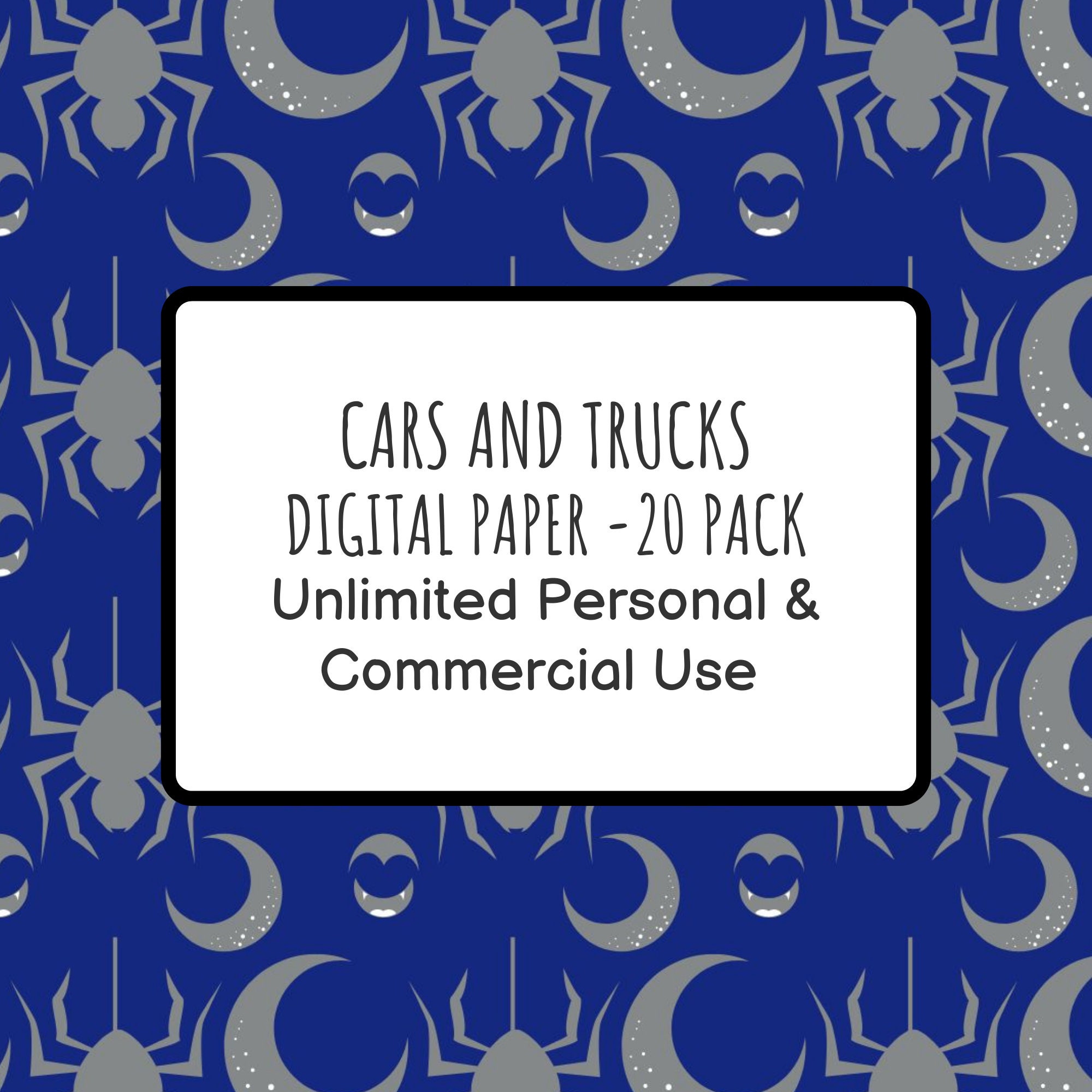 Halloween Digital Paper Pack Blue Halloween Background - Etsy