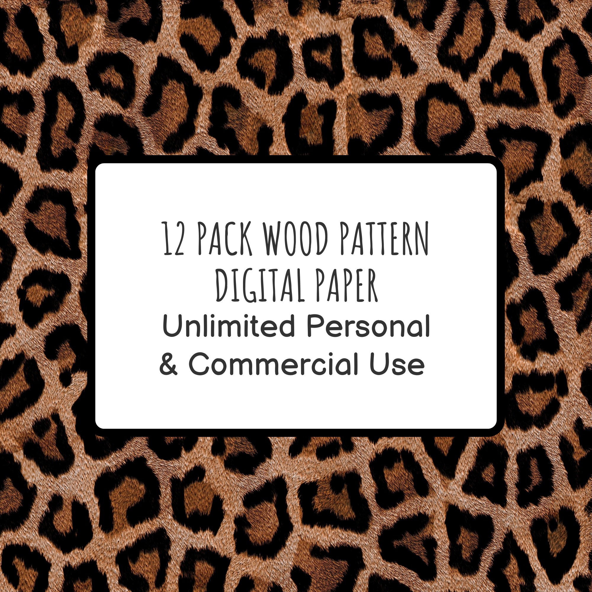 Leopard Print Digital Paper Pack Digital Scrapbook Paper | Etsy