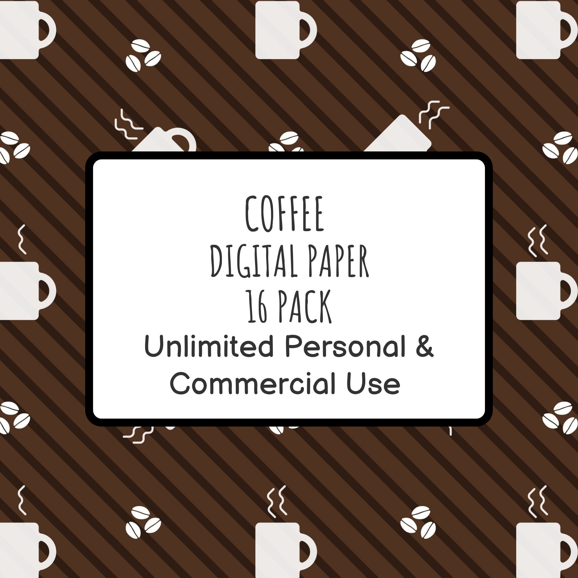 Coffee Lover Digital Paper Pack Coffee Digital - Etsy