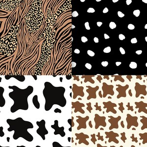 Animal Print Digital Paper Pack, Safari Digital Scrapbook Paper ...