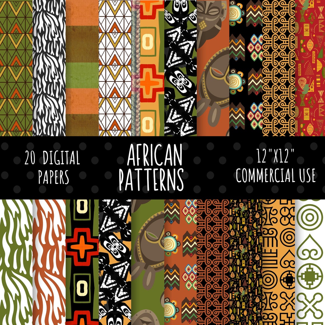 African Digital Paper African Background Paper African - Etsy