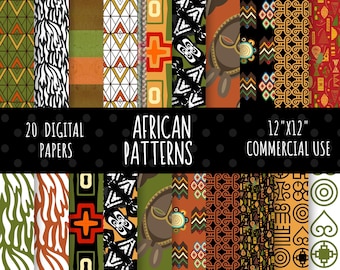 African Digital Paper - Etsy