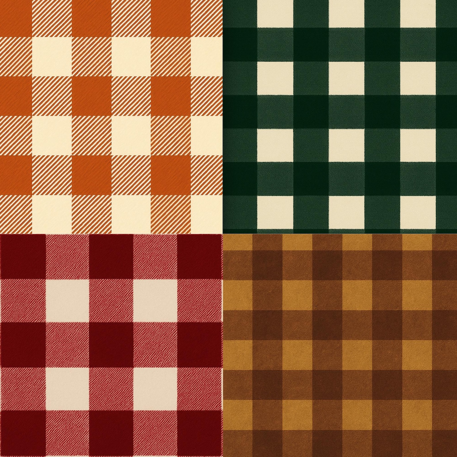 Buffalo Plaid Digital Paper Bundle, Seamless Fall Flannel Backgrounds ...