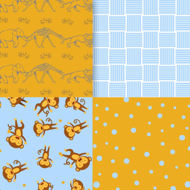 Zoo Digital Paper Pack Safari Animal Digital Scrapbook Paper - Etsy