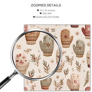 Boho Christmas Seamless Digital Paper Bundle: Rustic Woodland Patterns ...