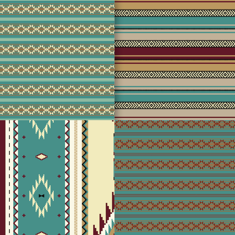 Aztecdigital Paper Native American Background Paper Western - Etsy