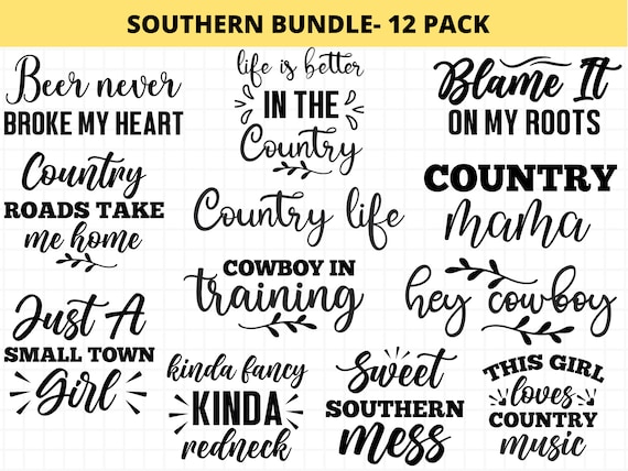 Southern SVG Bundle Country Living SVG Country SVG - Etsy