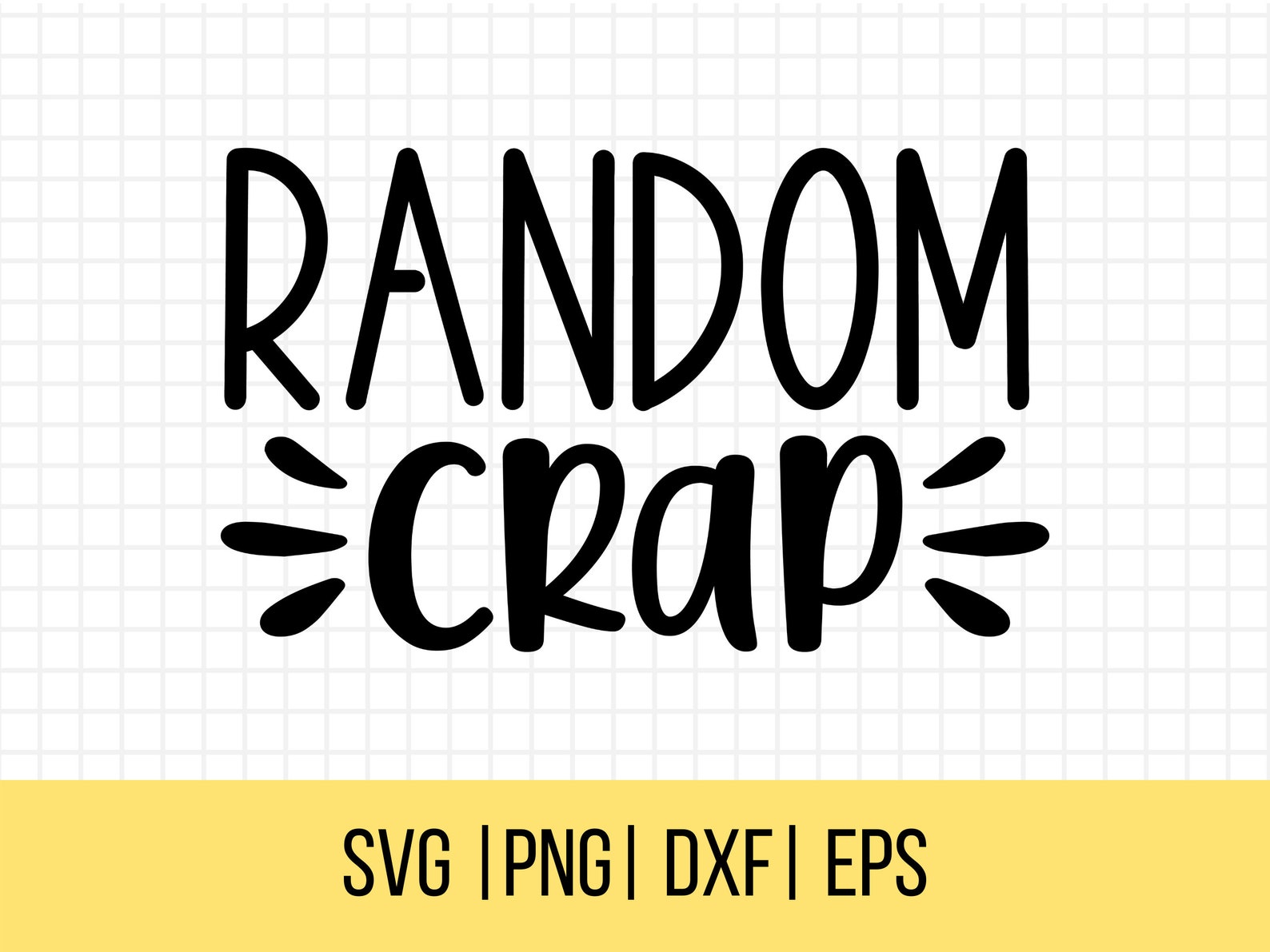 Random Crap SVG DXF Cutting File Tote Bag Design Svg Cut | Etsy