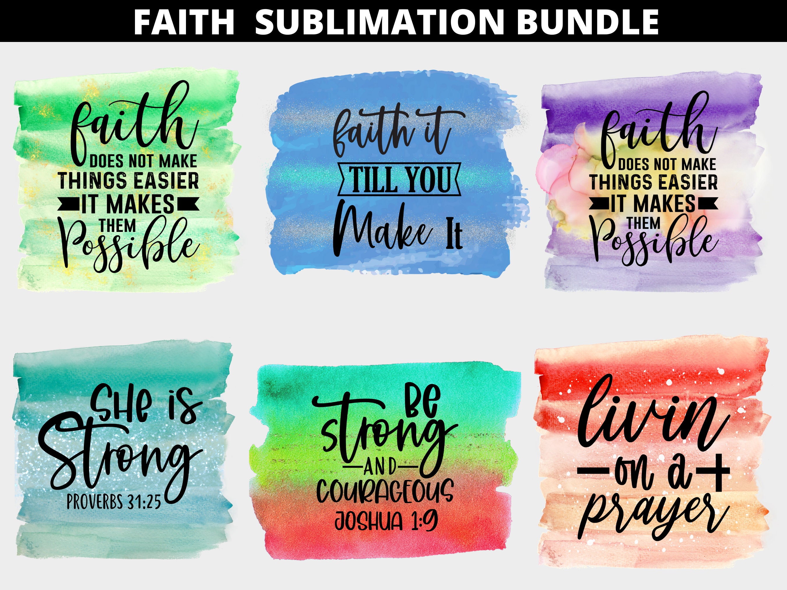Faith Sublimation Bundle Scripture Bundle Christian - Etsy