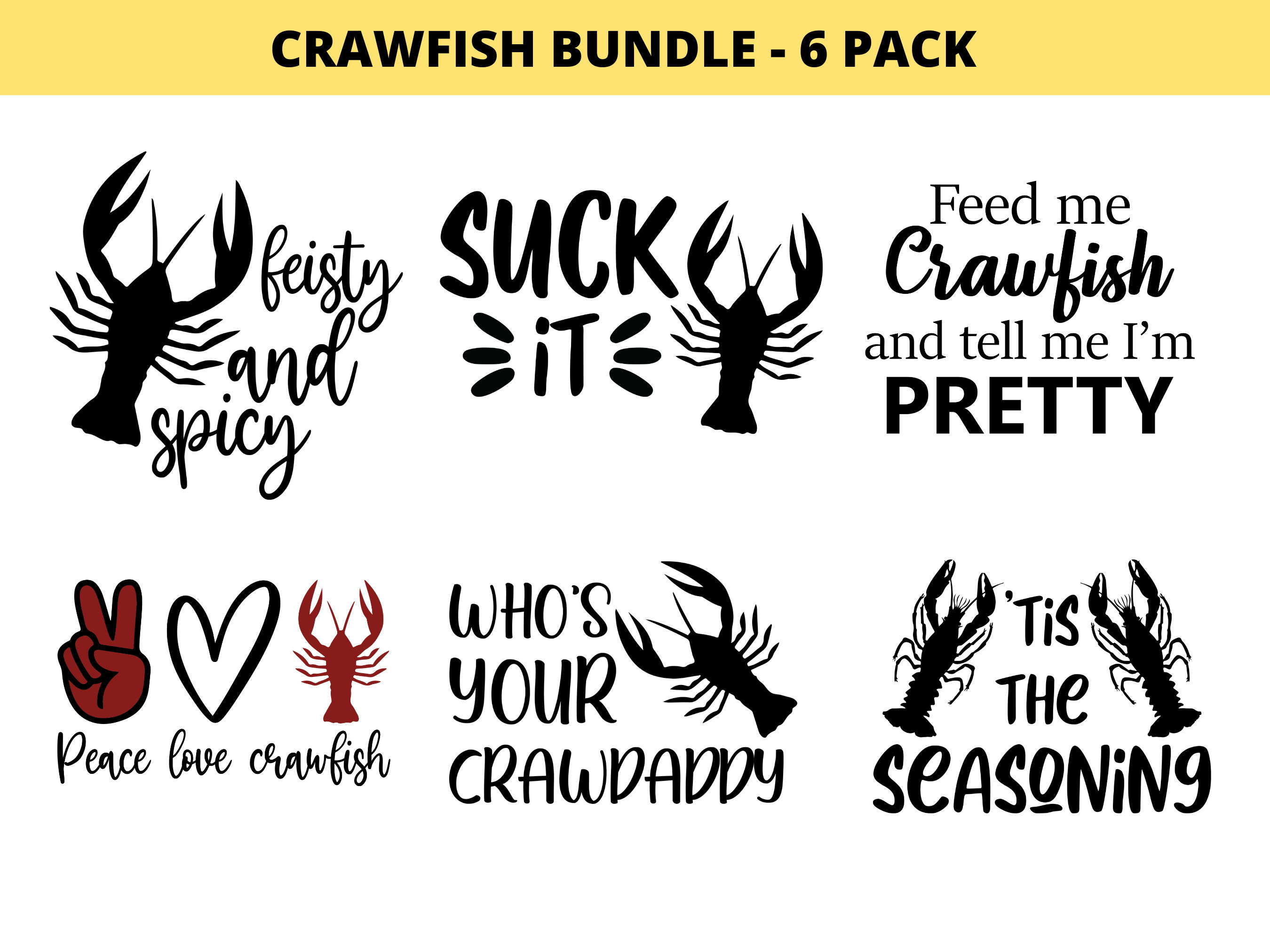 Crawfish SVG Bundle Crawfish Boil SVG Crawfish Season Svg - Etsy Canada