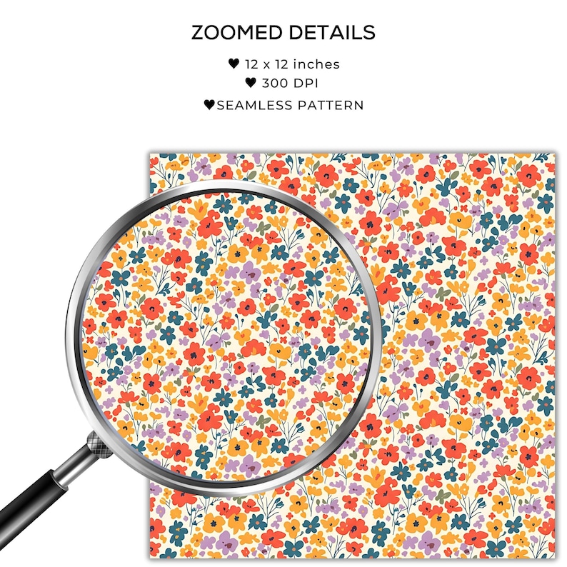 100 Seamless Ditsy Floral Patterns, Vintage Seamless Small Flower ...