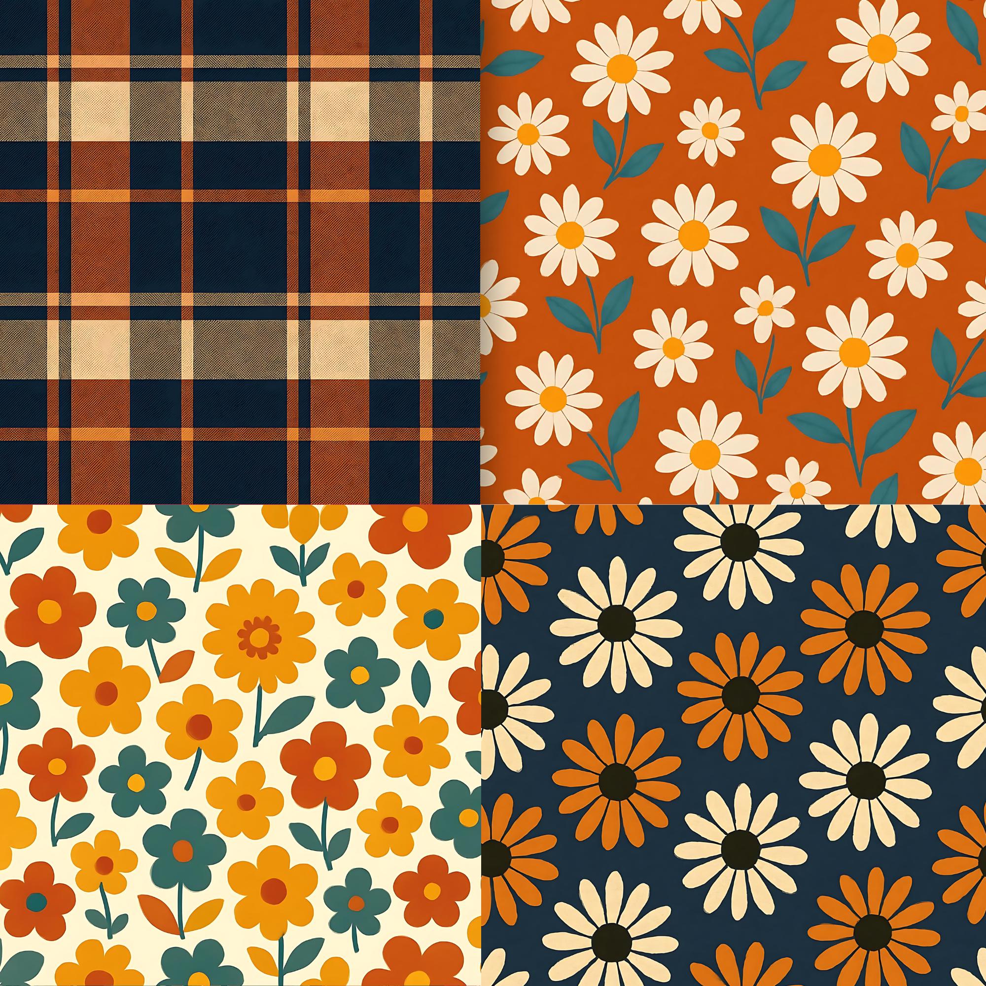 Autumn Floral Digital Paper Pack: Boho Scrapbook Backgrounds (12x12in ...