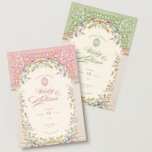 Indian Wedding Invitations Hindu Asian Mehendi Sangeet Reception Haldi ...