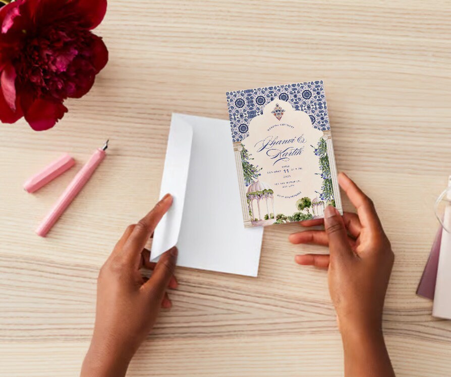 Indian Asian Wedding Invitations, Mehendi|sangeet|haldi|reception - 4 ...