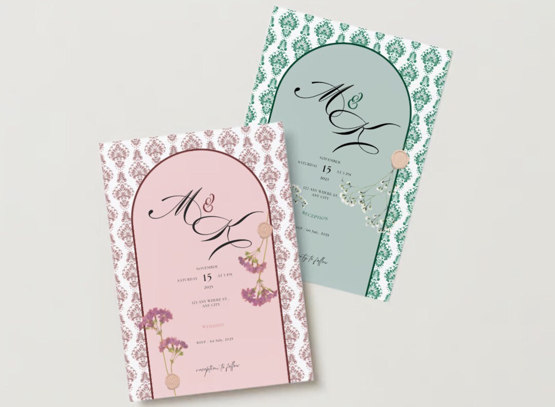 Indian Wedding Invite Hindu Ceremony - 3 Made to Order Invites - Etsy