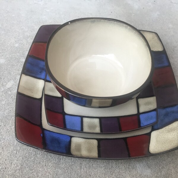 Mosaic Dinnerware Set - Etsy