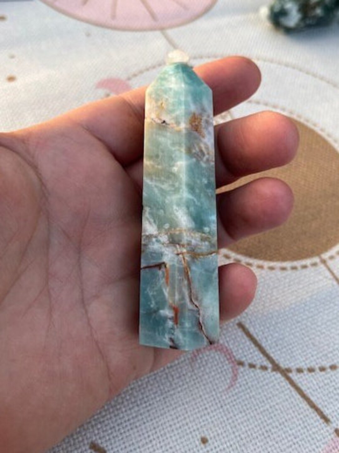 Caribbean Blue Calcite Tower - Etsy