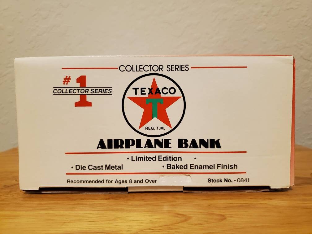 Texaco Vintage Airplane Bank - Etsy