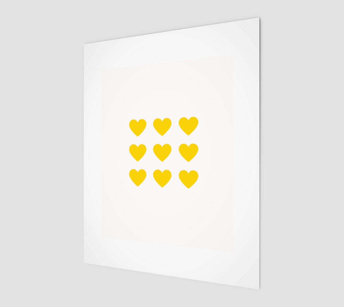 9 Heart Art Print - Etsy