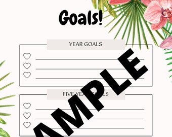 Goal Worksheet - Etsy
