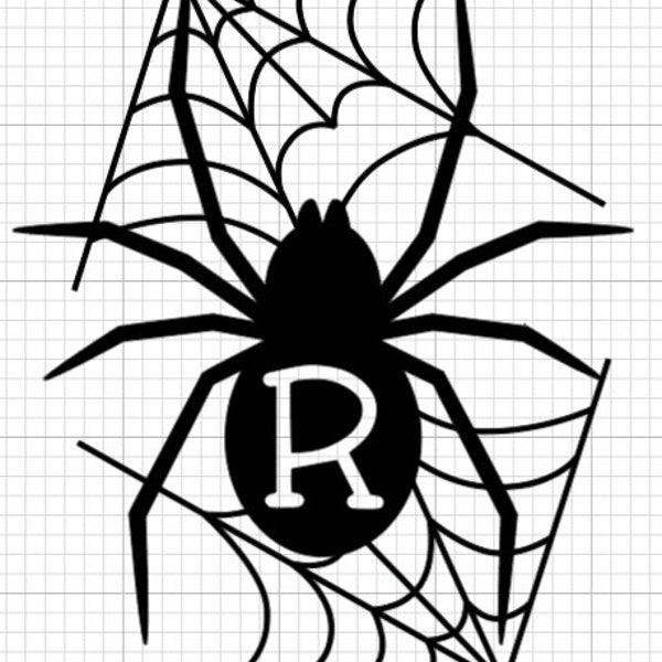 Spider Letter R Svg - Etsy