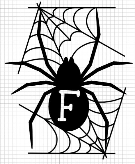 Spider With Leter F - Etsy