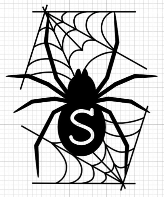 Spider With Letter S | Etsy