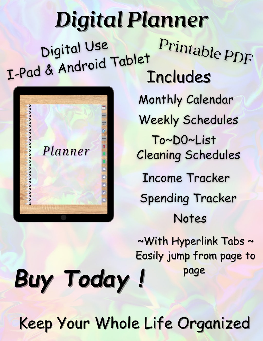 Ultimate Digital Planner With Hyperlink Tabs PDF - Etsy