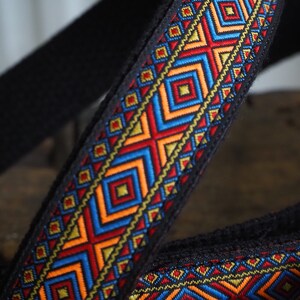 Slim Retro Purse Strap, Geometric Pattern, Replacement Crossbody Strap ...