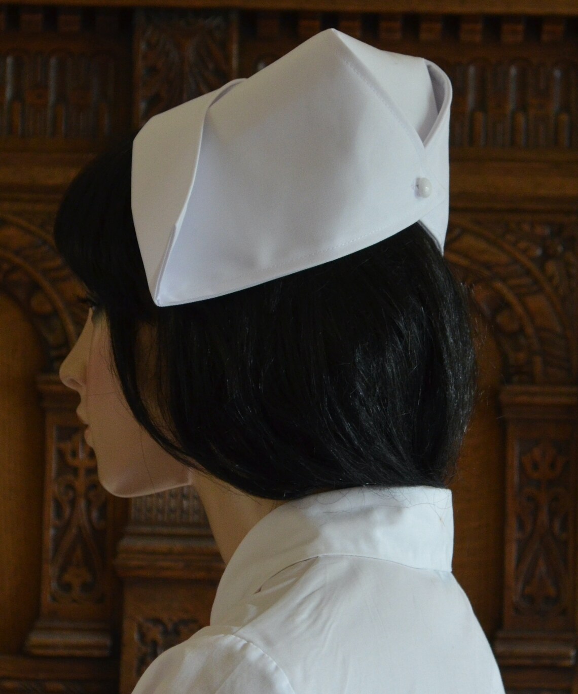 Old Fashioned Style White FABRIC NURSE HAT Hospital Nurse Cap - Etsy