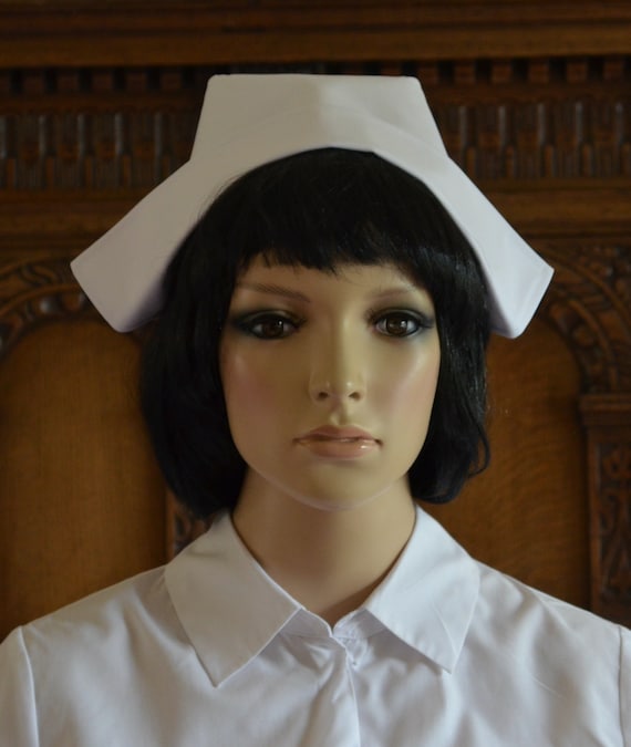 Old Fashioned Style White FABRIC NURSE HAT Hospital Nurse Cap - Etsy