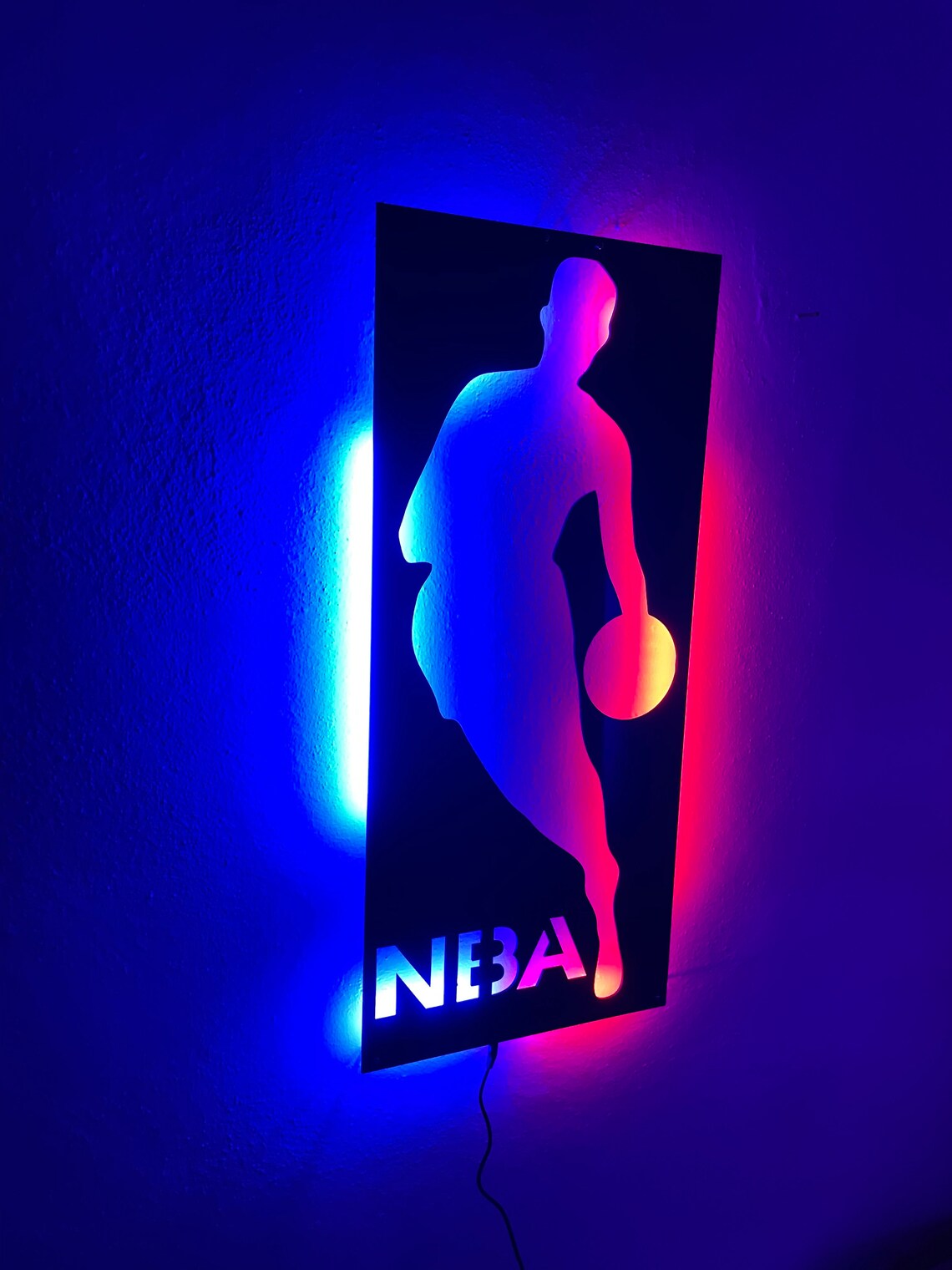 NBA Logo Neon Sign NBA Logo Led Sign NBA Wall Hangins - Etsy UK