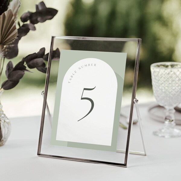 Green Table Number - Etsy