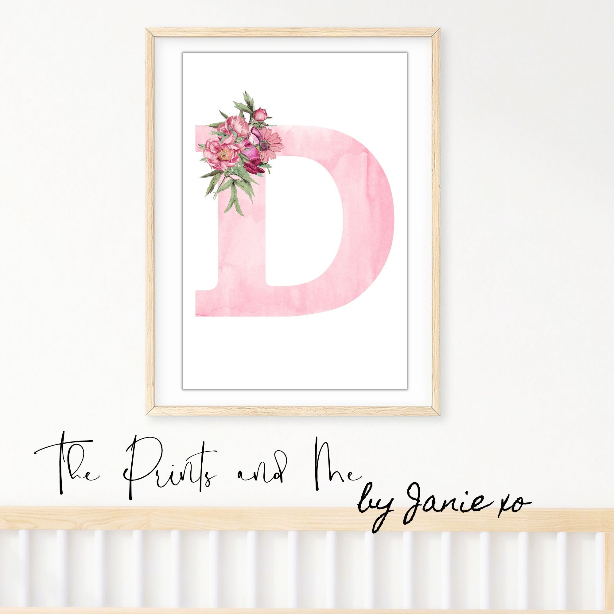 Capital Letter D Pink Letter D Alphabet Art Printable - Etsy Canada