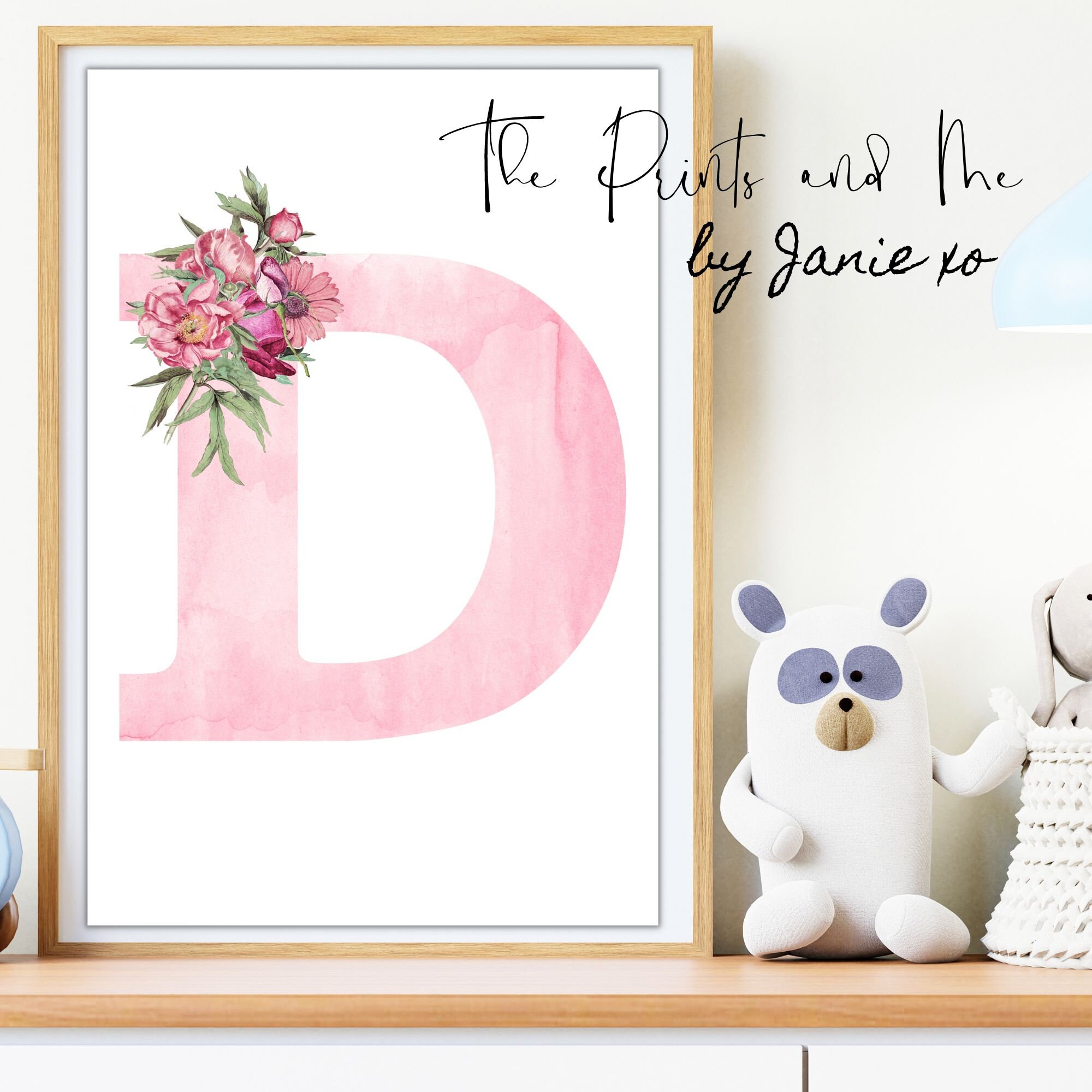 Capital Letter D Pink Letter D Alphabet Art Printable - Etsy Canada