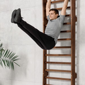 REED™ Wall Bar - High End Stall Bar, Wooden Wall Bar, Designer Home Gym ...