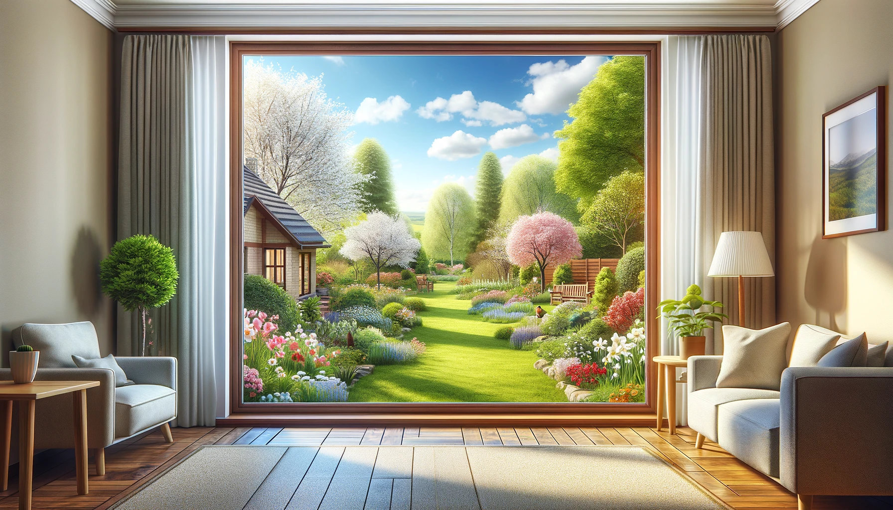 Zoom or Desktop Background - Picture Window View From House - Etsy