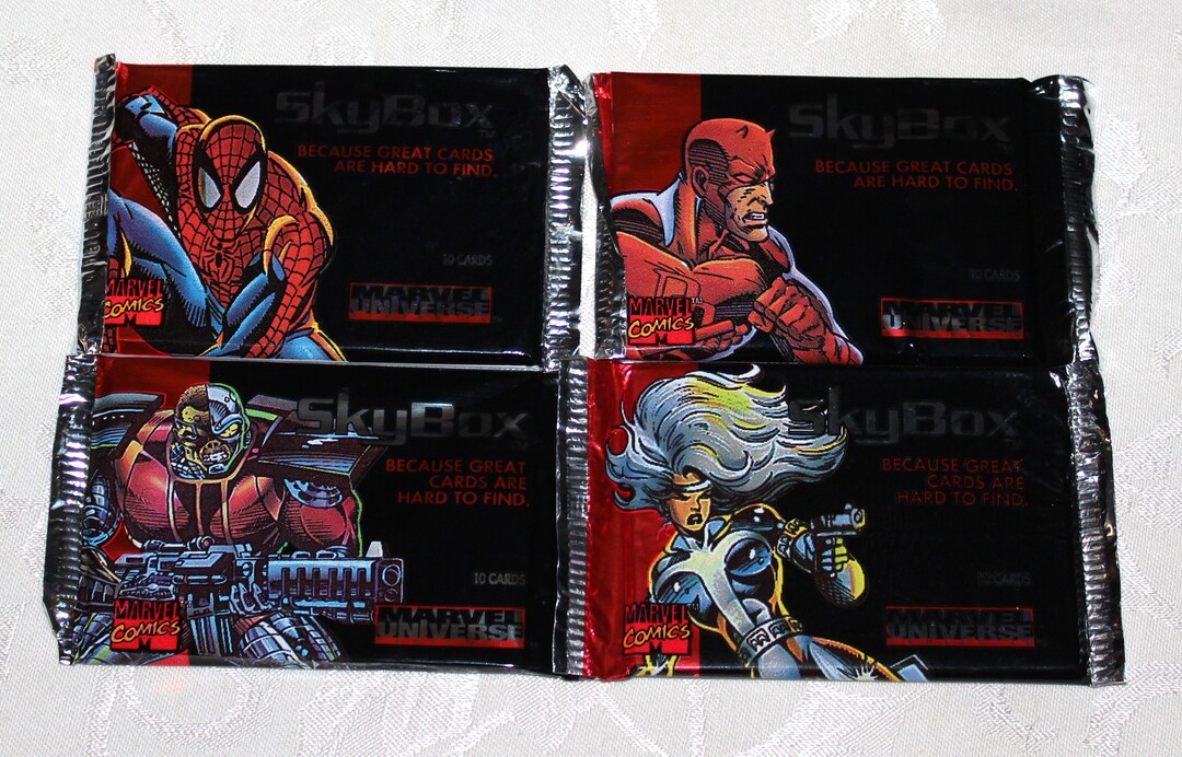 4 Packs of Vintage Skybox Marvel Universe Factory Sealed Cards - Etsy
