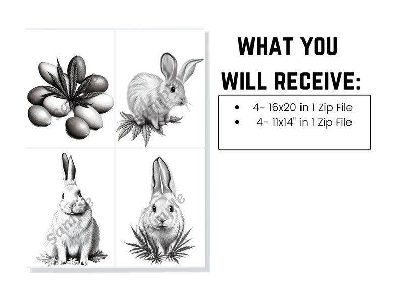 The Hempy Easter Bunny Stoner Art Print Marijuana Leaf and - Etsy